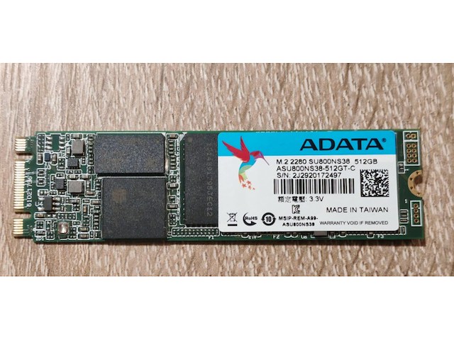 ADATA 512GB SSD SU800 M.2 dostupno odmah