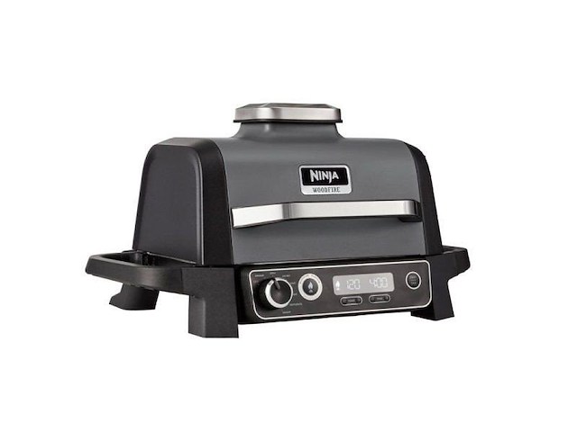 NINJA OG701EU WOODFIRE ELECTRIC OUTDOOR BBQ GRILL &; SMOKER/2400W/CRNI Električni roštilj