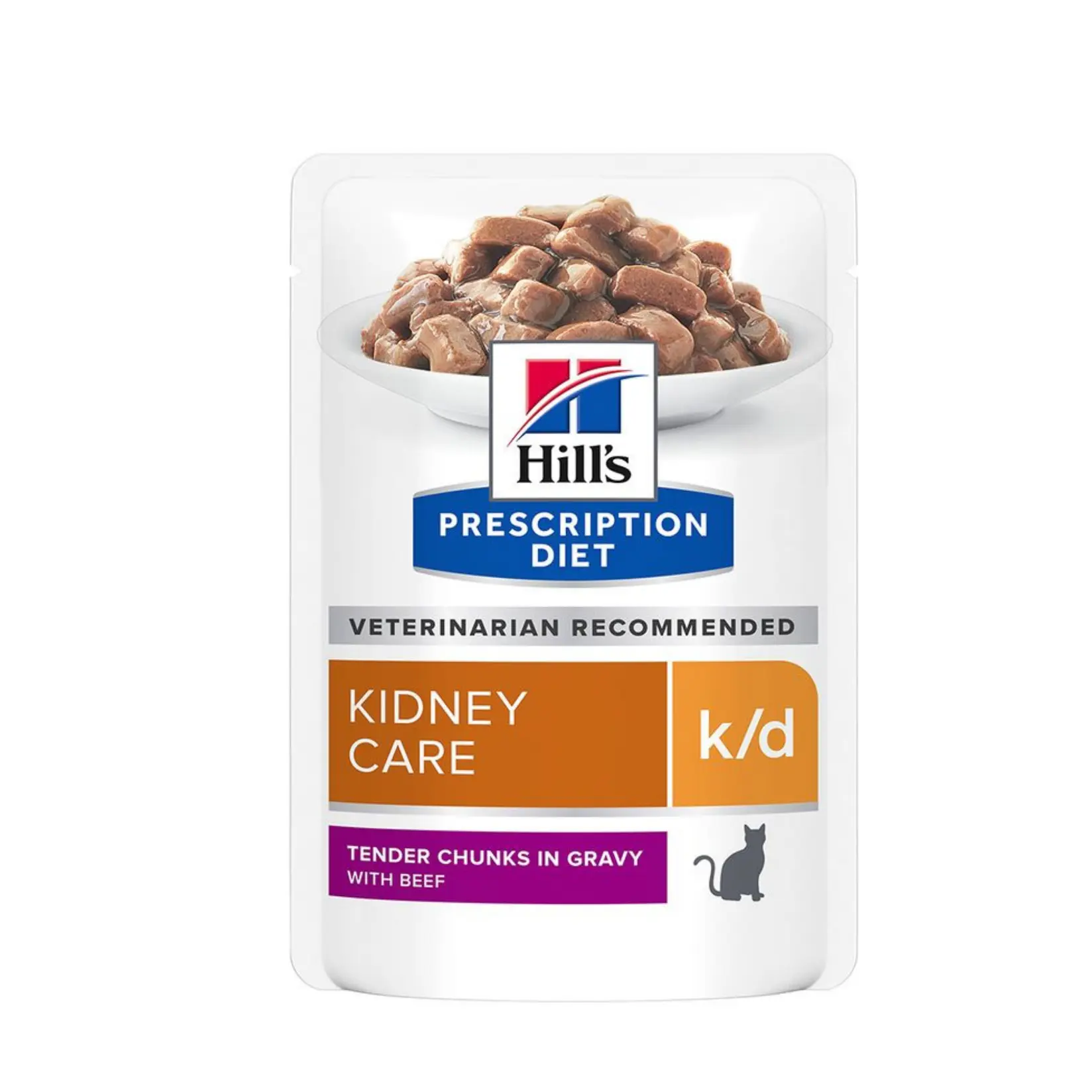 Hill's Prescription Diet Medicinska vlažna hrana za mačke u kesici za oboljenja bubrega, k/d Kidney Care, Sa govedinom, 85g