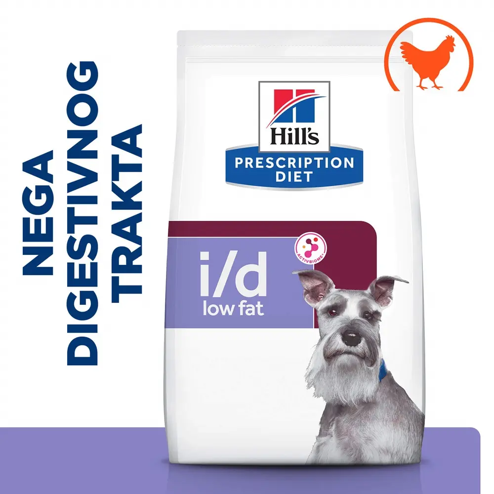 Hill's Prescription Diet Medicinska suva hrana za pse za pankreatitis i smetnje u varenju, i/d Digestive Care Low Fat, Sa piletinom, 1.5kg