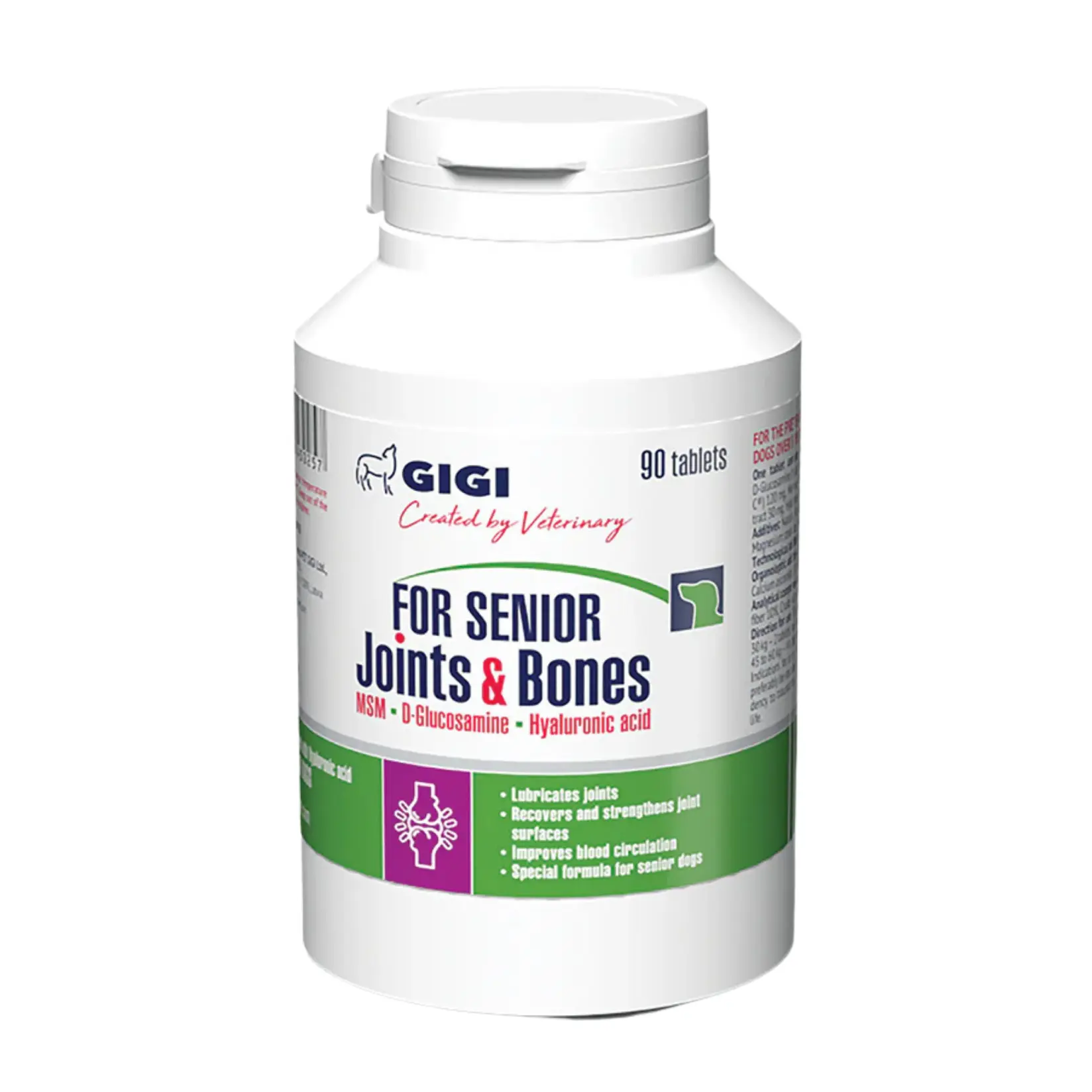Gigi Dodatak ishrani za pse za zglobove i kosti, For Senior Joints & Bones 2400 mg, 90 tableta