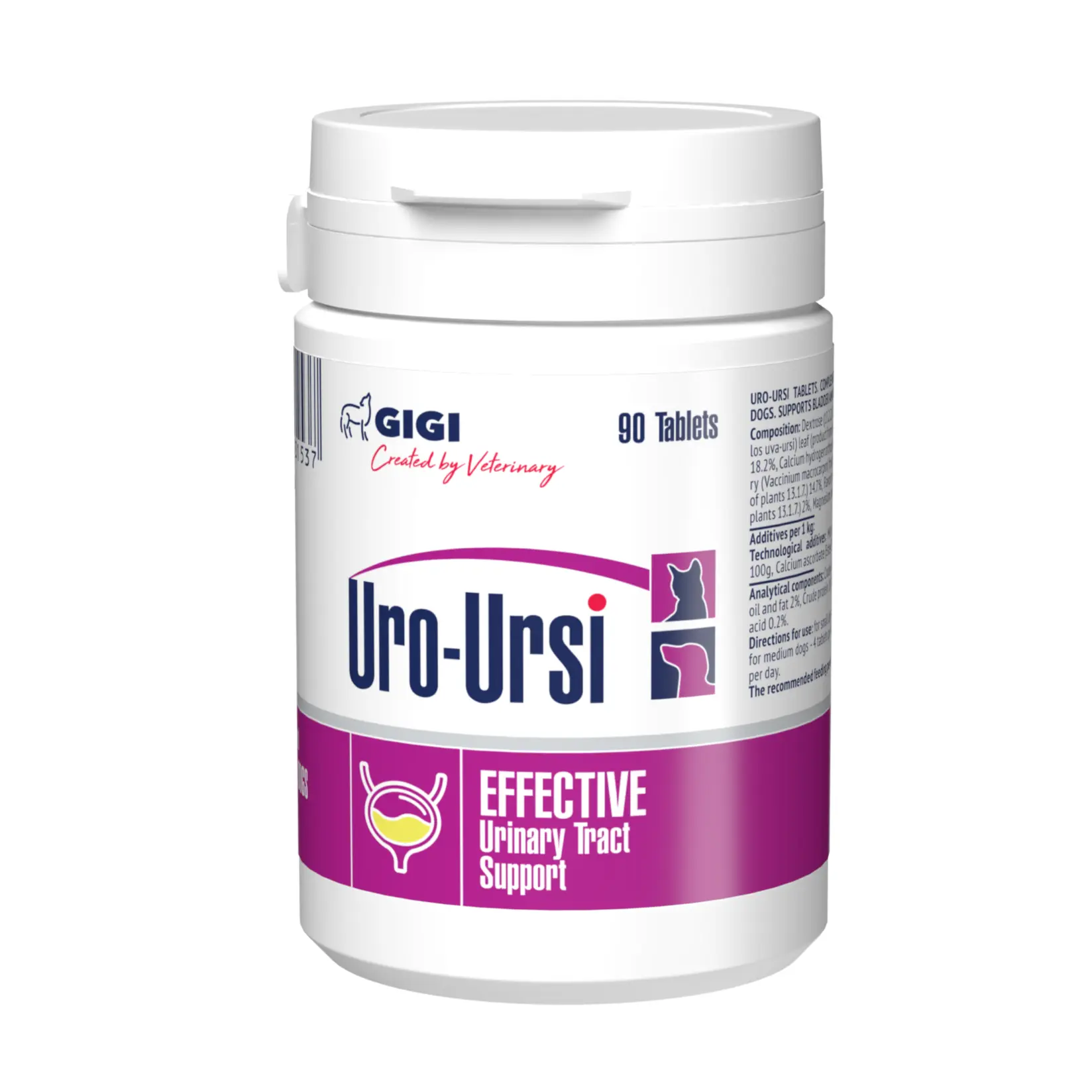 Gigi Dodatak ishrani za pse i mačke za urinarni trakt i mokrenje, Uro‑Ursi 320 mg, 90 tableta