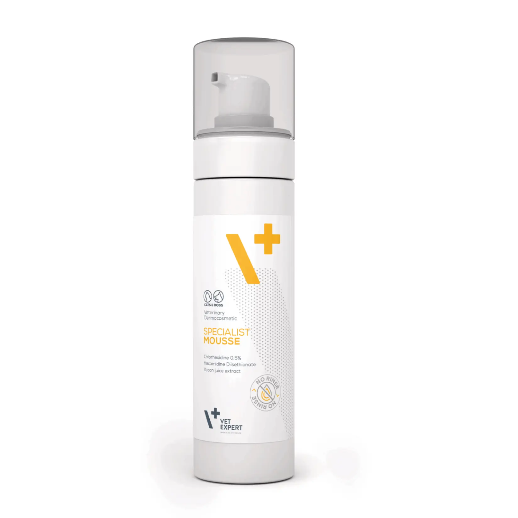 VetExpert Suvi dermošampon (mousse) za pse i mačke za čišćenje i negu kože bez ispiranja, Specialist, 150ml