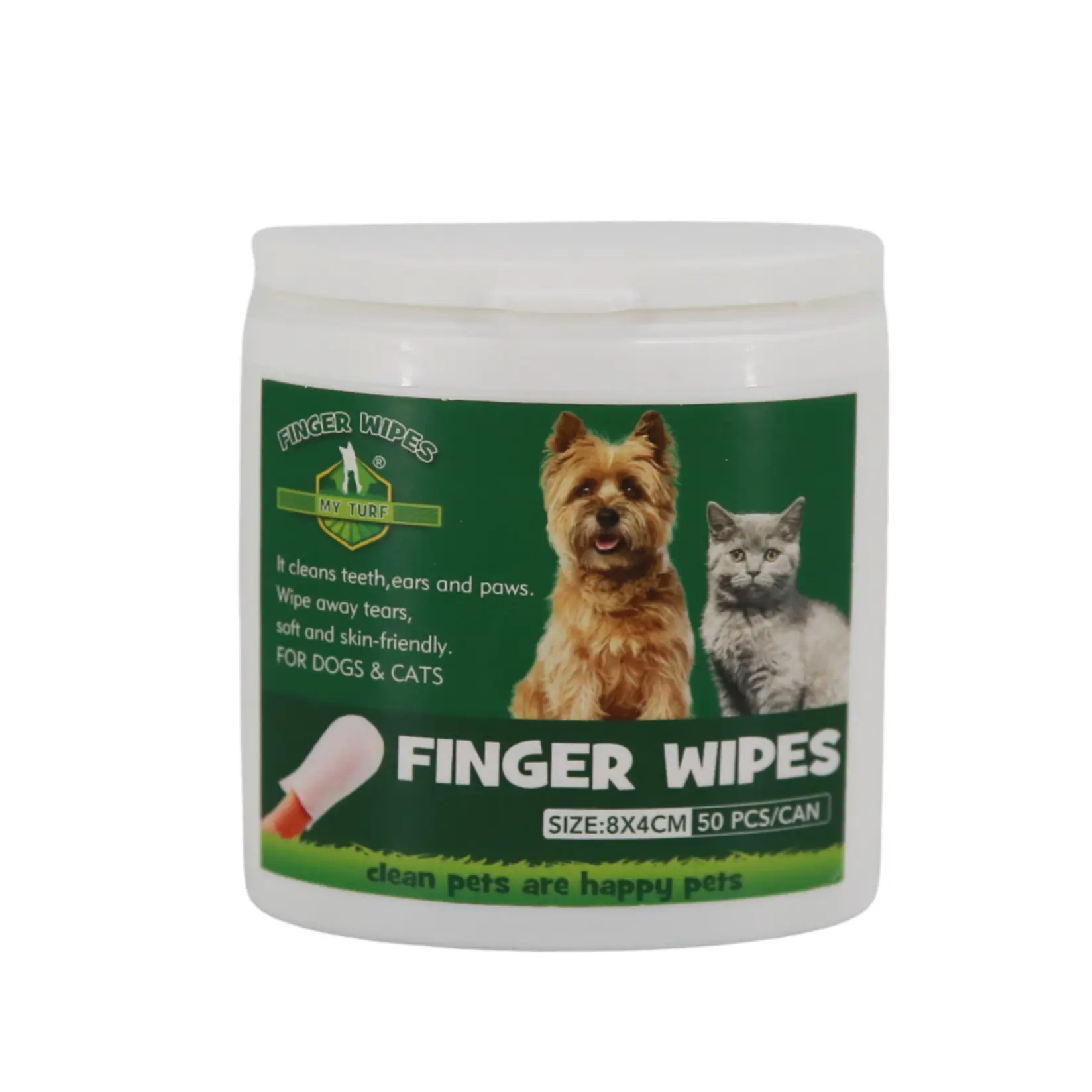 My Truf Vlažne maramice za pse i mačke za zube, uši, šape i uklanjanje suza bez ispiranja, Finger Wipes, 50 kom