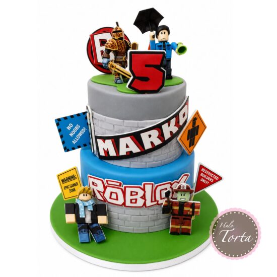 Torta Roblox sa jestivim stikerima