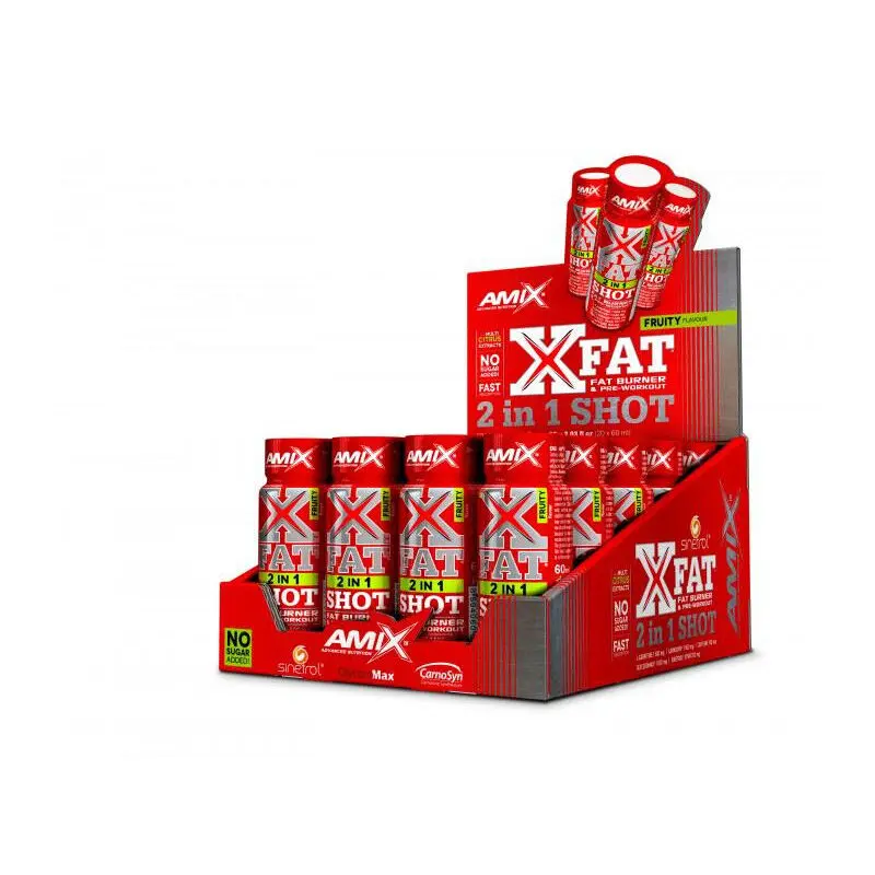 Amix Šotovi za za sagorevanje masti i energiju X-Fat 2in1, 60 ml, 20 komada