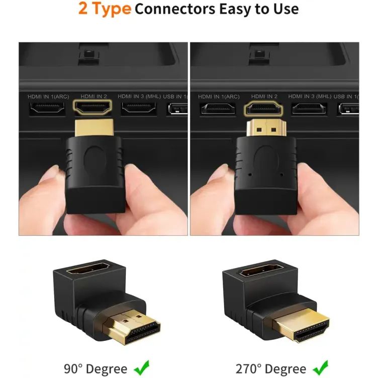 Kettz HA-K2704 HDMI adapter ugaoni 270° 4K