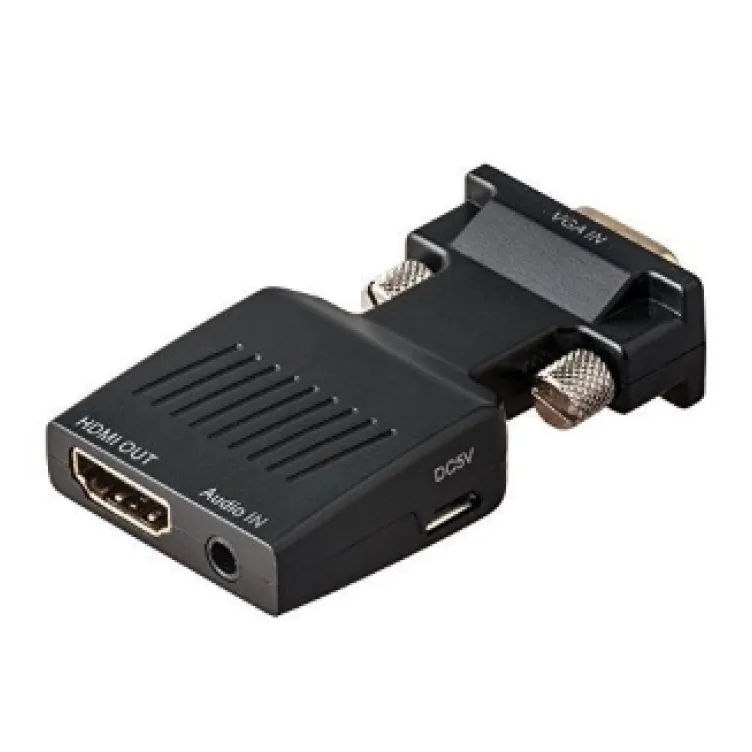 Adapter-konvertor VGA (M) - HDMI (Ž) plug in