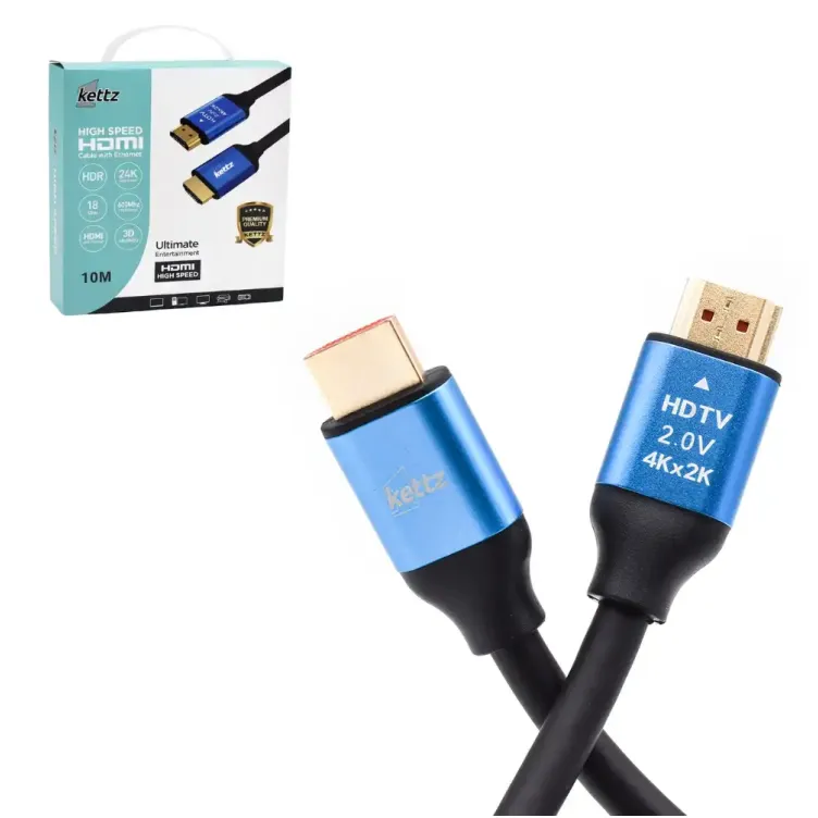 Kettz KT-HK2.0-10M HDMI kabl V2.0 gold 10m