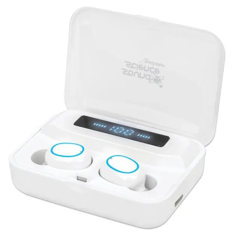 Slušalice TWS Manhattan 180399 Bluetooth 5.0 bele