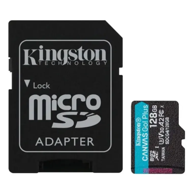 Micro SD Kingston 128GB Canvas Go Plus U3 V30 A2, SDCG4/128GB