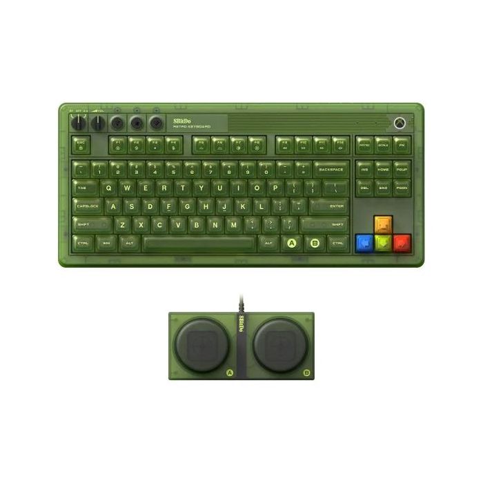 Bežična tastatura 8BitDo Retro 87/mehanička/RGB/XBOX Green + Dual Super Buttons