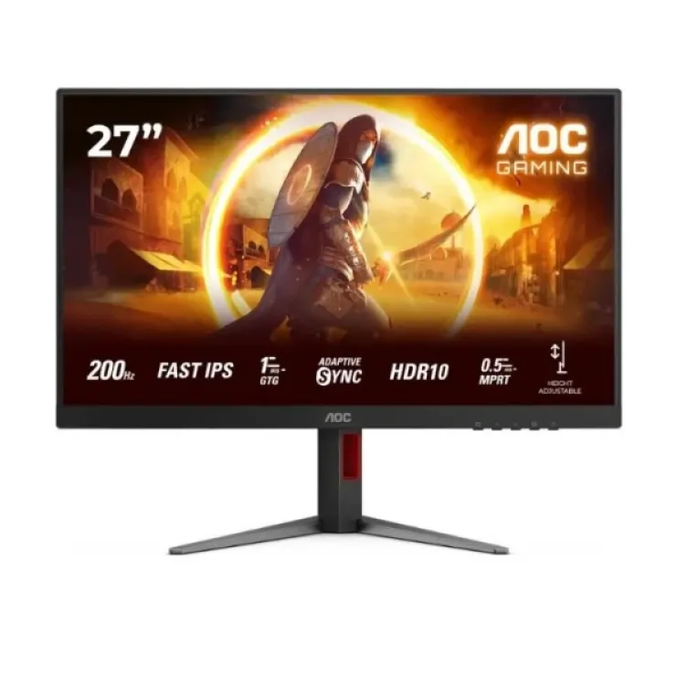 Monitor AOC 27G4HA 27"/IPS/1920x1080/200Hz/1ms GtG/HDMIx2,DP/Gsync/Pivot,visina