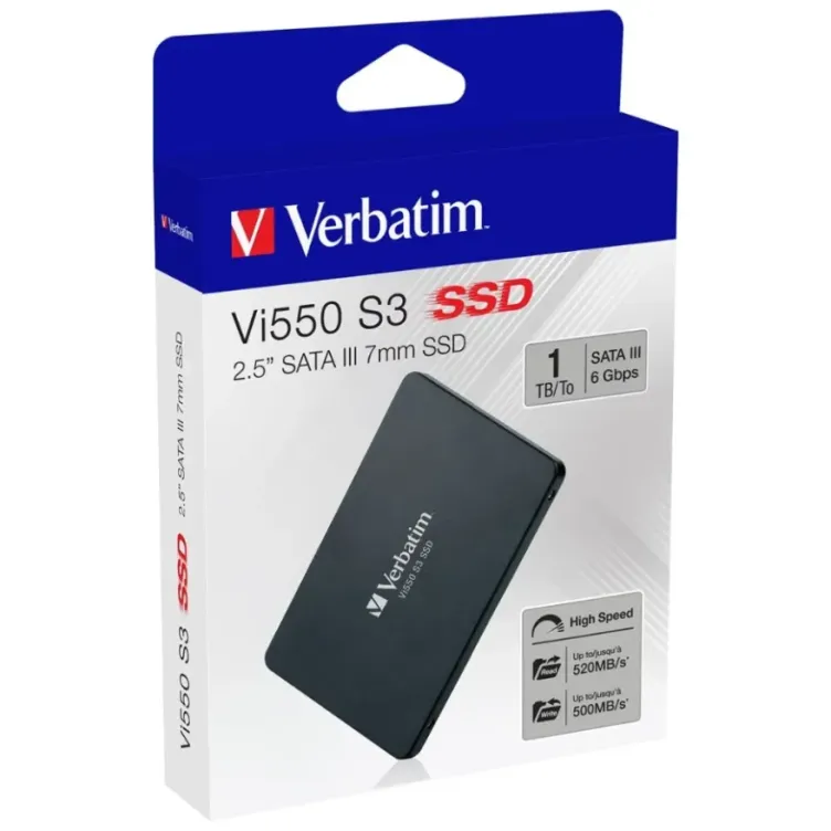 SSD 2.5" SATA Verbatim Vi550 S3 1TB 520MB/s 500MB/s