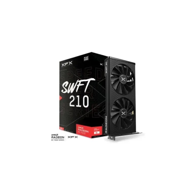 VGA XFX Radeon RX 7600 Speedster 8GB SWFT210 Core Edition, RX-76PSWFTFY