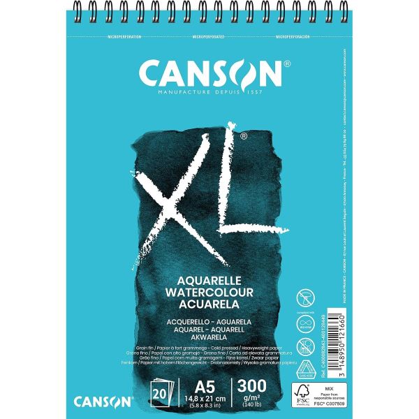 Canson ALB.A5 XL AQUARELLE 300g 20S