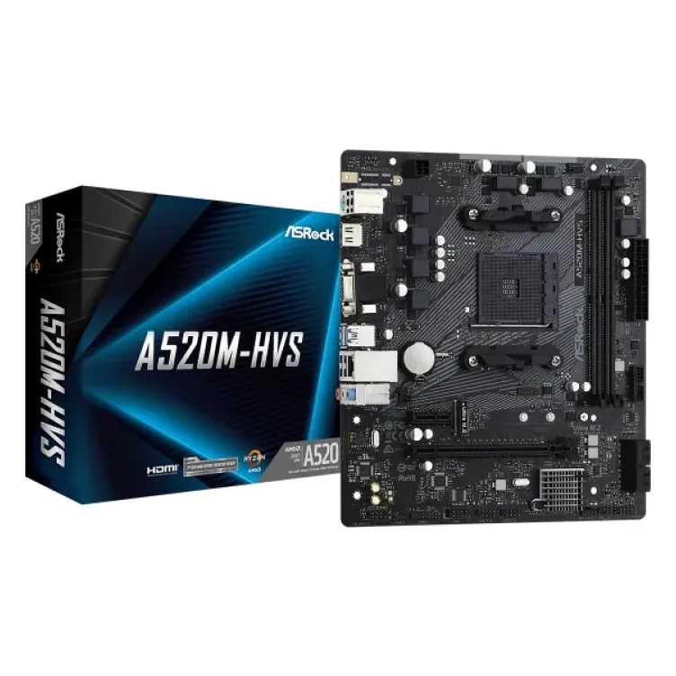 MB AM4 ASRock A520M-HVS 90-MXBE60-A0UAYZÂ Â Â
