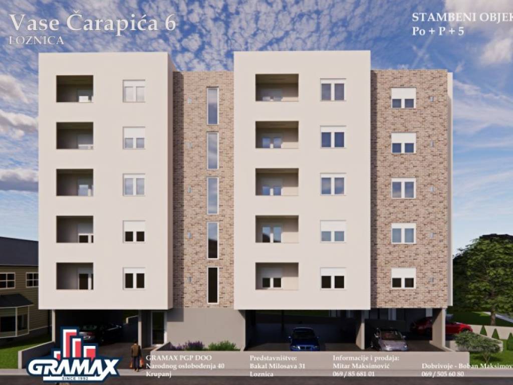 Dvosobni stan Vase Čarapića 6, Loznica