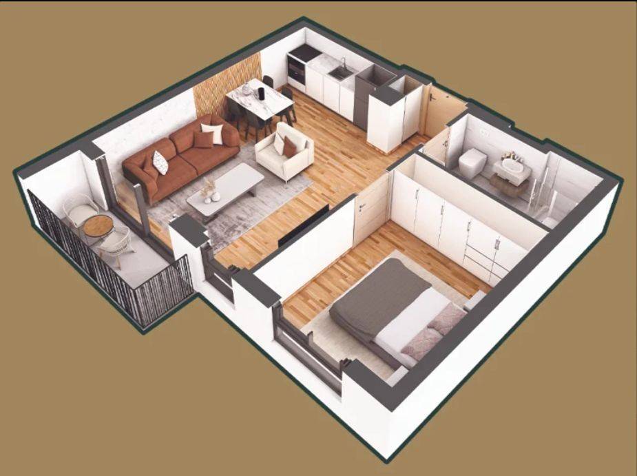 Dvosobni stan 49 m², Centar 1, Subotica