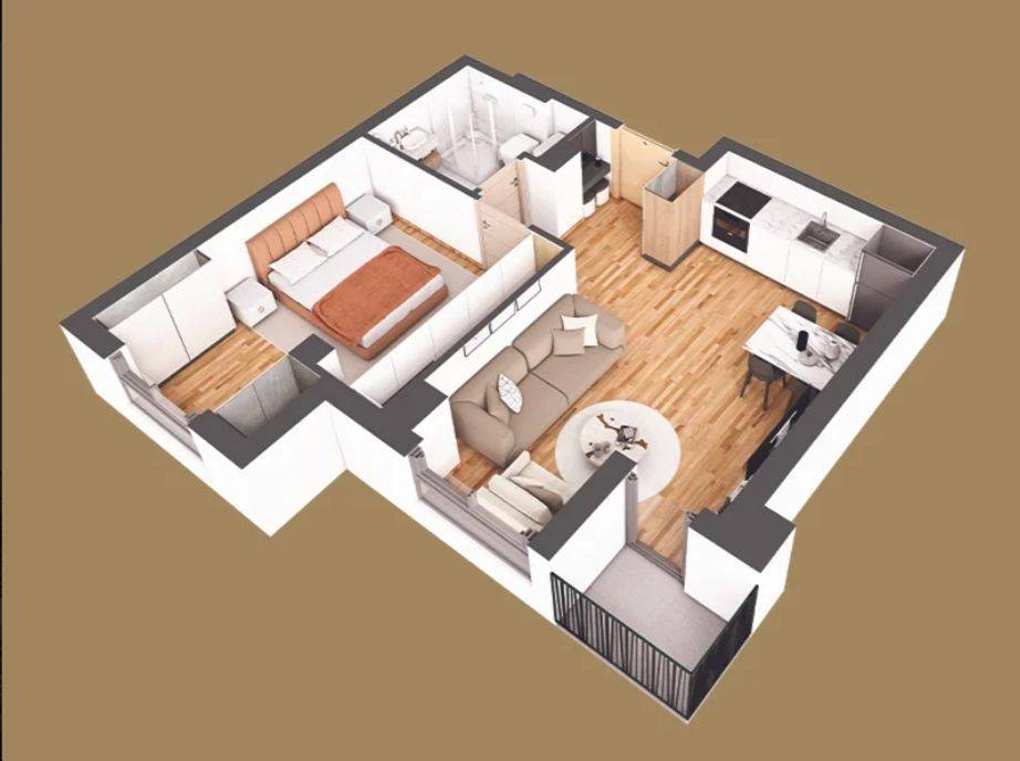 Dvosobni stan 48 m², Centar 1, Subotica
