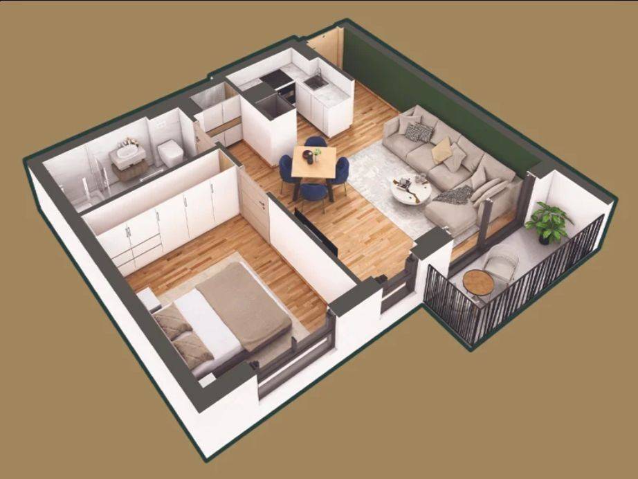 Dvosobni stan 49 m², Centar 1, Subotica