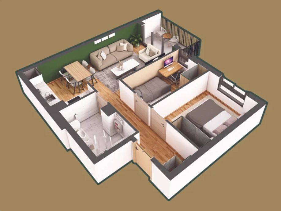 Trosobni stan 59 m², Centar 1, Subotica
