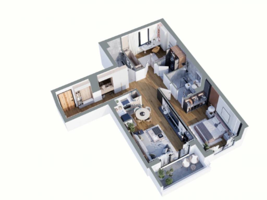 Trosobni stan novo, Airport City - Blok 60, Beograd