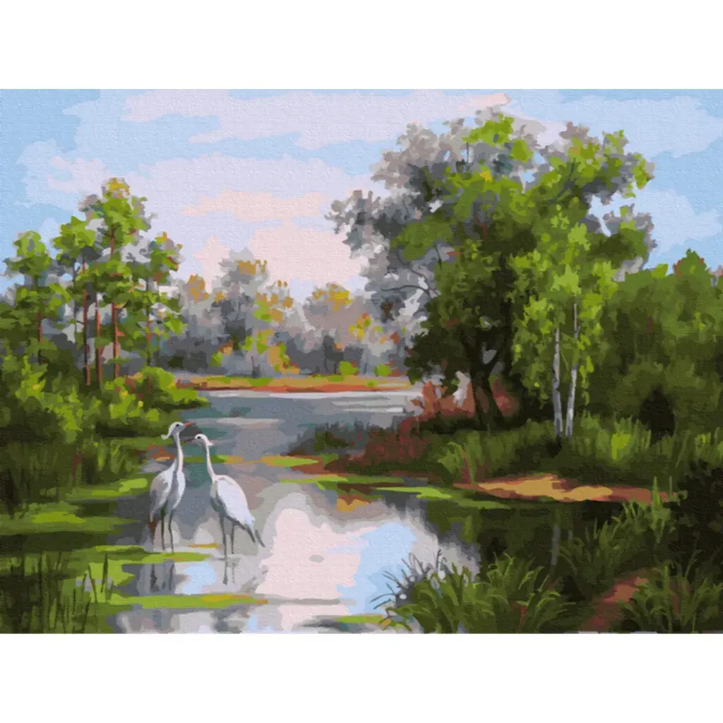 Slika po brojevima Susret na reci, 30x40 cm