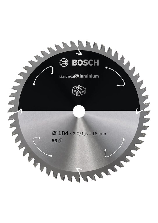 Bosch Listovi kružne testere Standard for Aluminium list kružne testere za akumulatorske testere 184x16mm, 2608837766