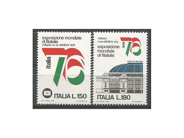 Italija,Filatelistička izložba 1976.,čisto
