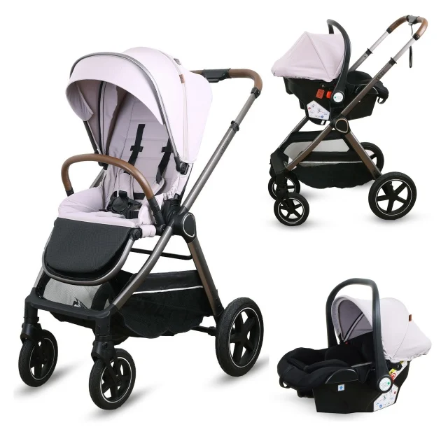 Jungle CRUZE 2u1 kolica za bebe - multifunkcionalna dečija kolica sa auto sedištem Beige