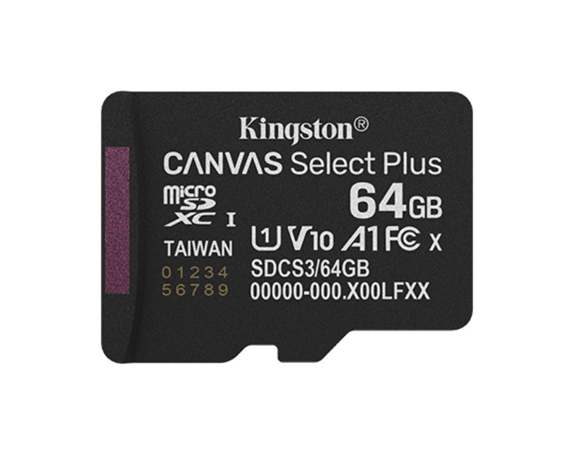 KINGSTON Memorijska kartica U1 V10 SDXC 64GB Canvas Select Plus G3 100R A1 SDCS3/64GBSP
