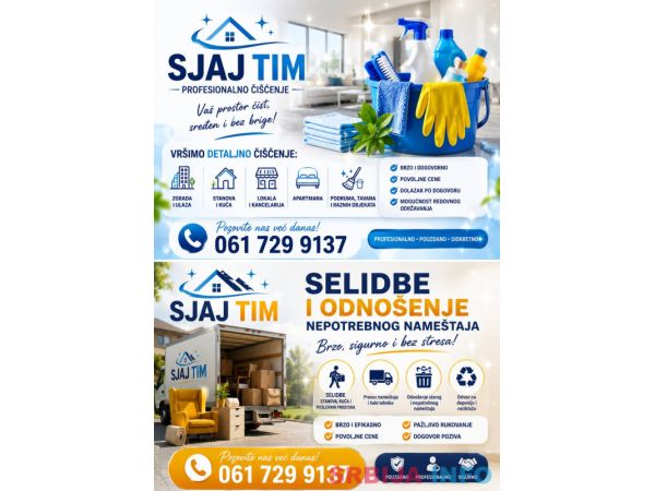 SELIDBE I ODVOŽENJE ŠUTA I NAMEŠTAJA