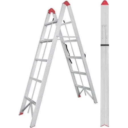 SuperStep Duple Sklopive Štapne Alu Merdevine 2x5 188cm ( 1891 )