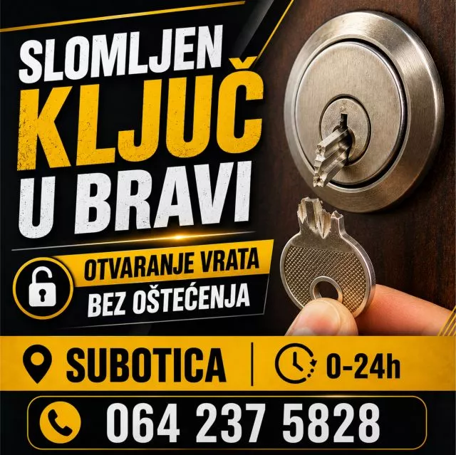 SLOMLJEN KLJUČ U BRAVI