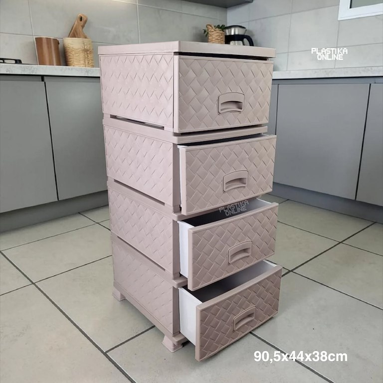 Fiokar Super raf karo 4/1 (44x38x90.5 cm) moka