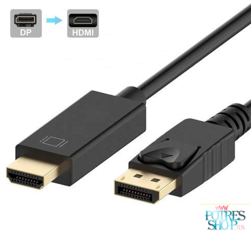 KETTZ KABAL DISPLAY PORT NA HDMI 3M DP2H-K3M/4K30