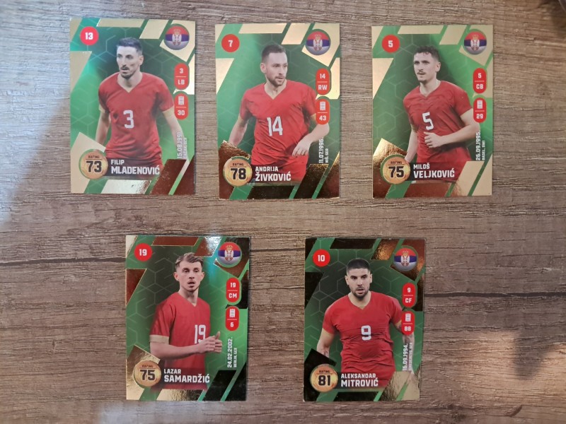 Play-Time 2024 – Lot od 5 ZLATNIH (Gold) kartica Srbija