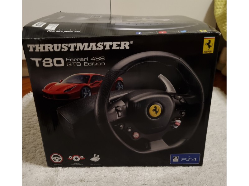 Thrustmaster T80 Ferrari 488 GTB Edition nov, komplet