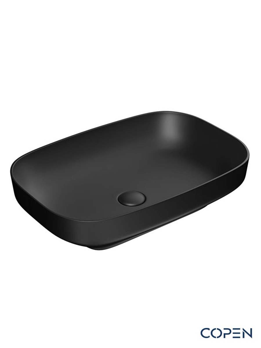 Lavabo nadgradni 58,5x38cm Copen crna mat C-15-210MB