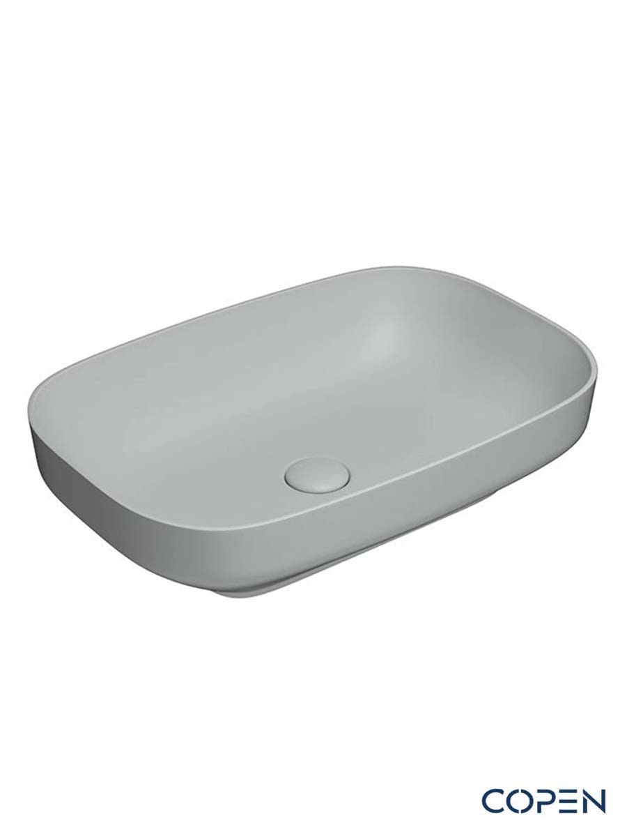 Lavabo nadgradni 58,5x38cm Copen siva mat C-15-210MG