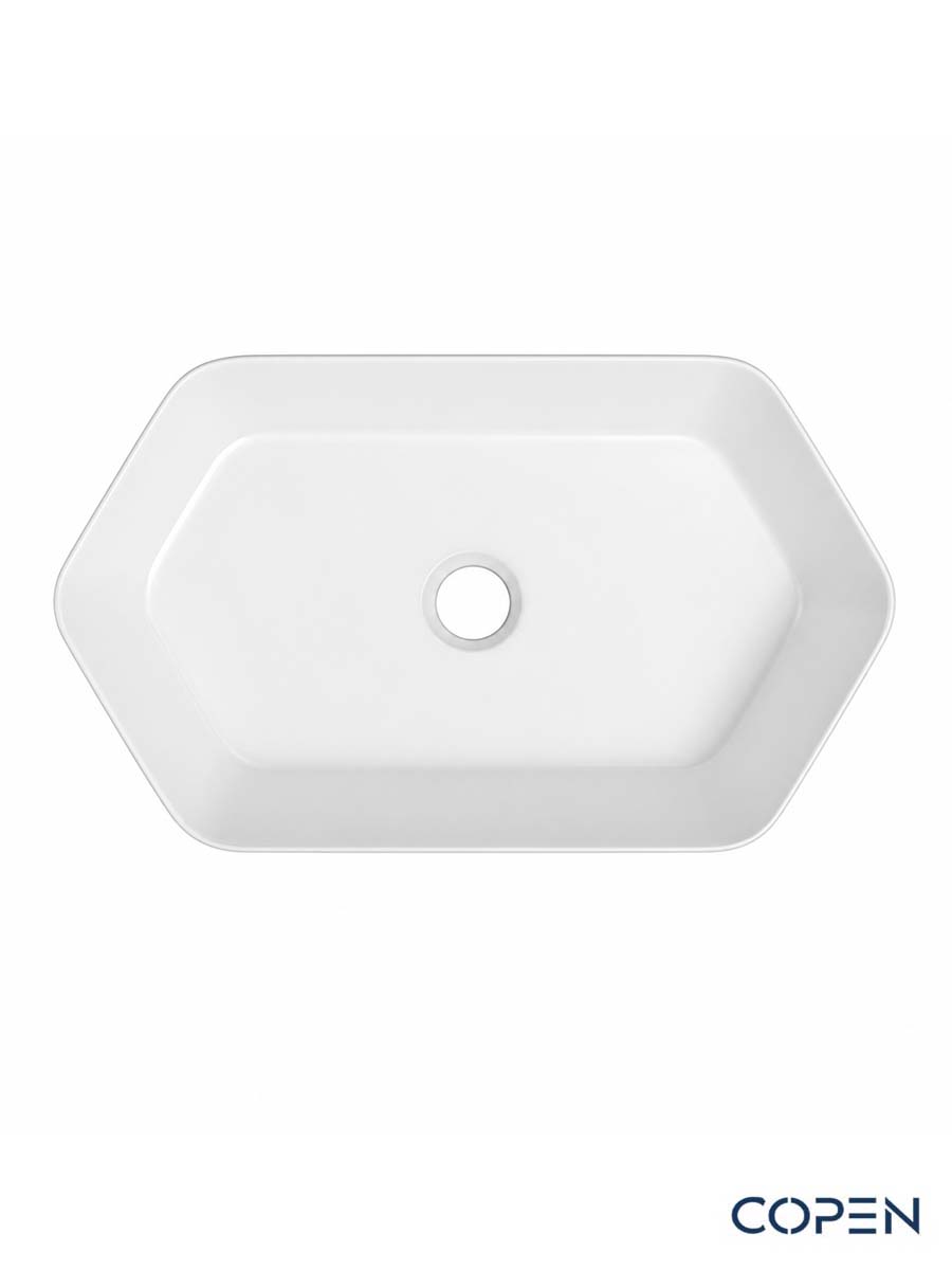 Lavabo nadgradni 61x36cm Copen C-15-217MW bela mat