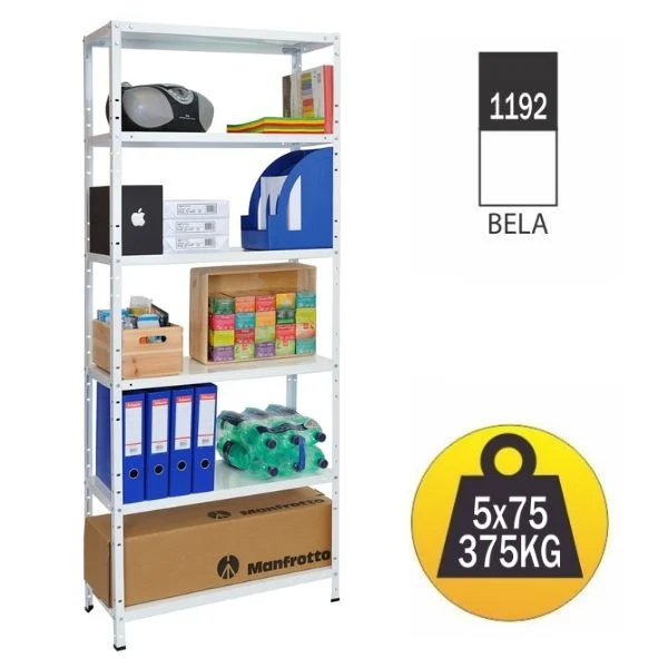Metalna Polica 170x75x30cm 5x75kg