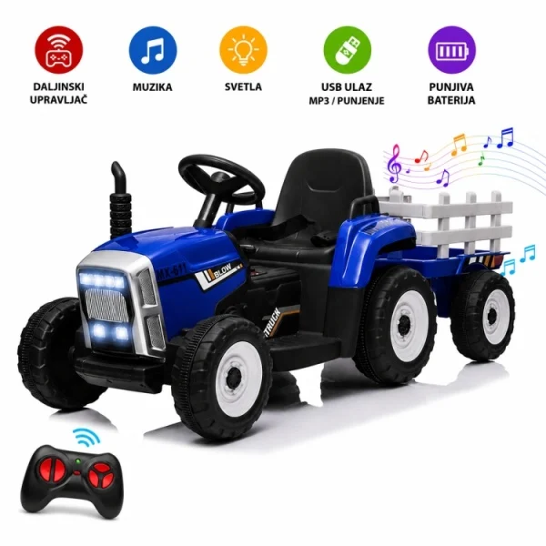 Dečiji Električni Traktor XMX611 Plavi