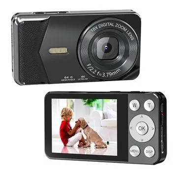 A59 COMPACT DIGITAL CAMERA WITH 2.8″ IPS SCREEN - 64MP (OPEN BOX - BULK SATISFACTORY) - BLACK