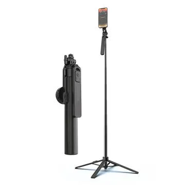 K05 MAGNETIC TRIPOD SELFIE STICK WITH BLUETOOTH REMOTE - BLACK