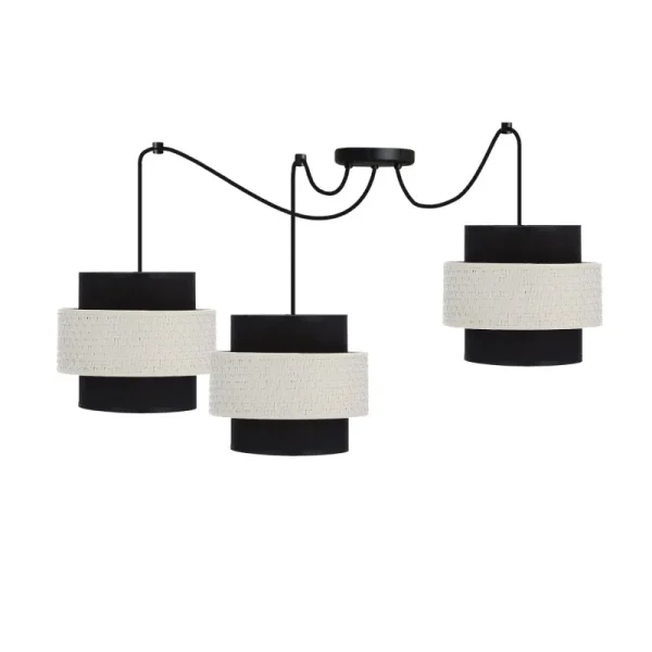 Visilica Crna Krem 6 3x40W E27 Benta 15103