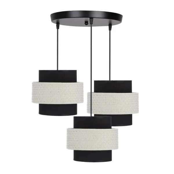 Visilica Crna Krem 4 3x40W E27 Benta 15101