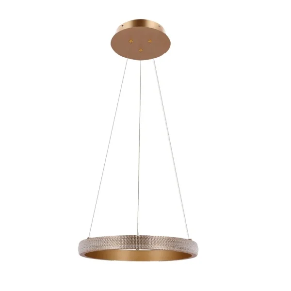 Visilica 40cm Zlatna 22W LED Prozirni Kristali Hashim 15022