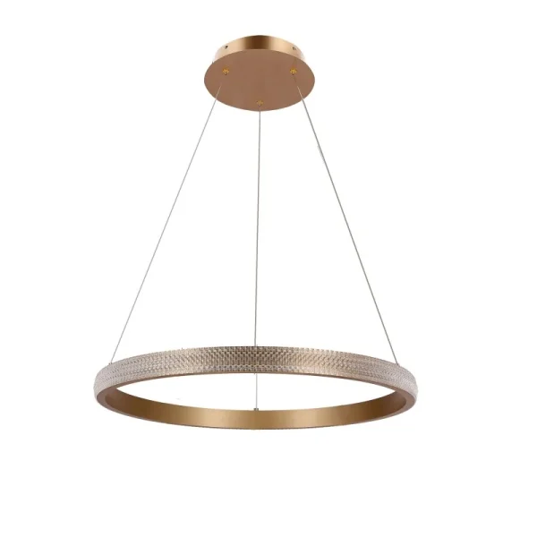 Visilica 60cm Zlatna 34W LED Prozirni Kristali Hashim 15020